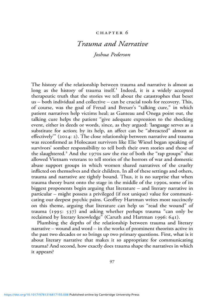 Trauma and Narrative | PDF | Psychological Trauma | Narrative