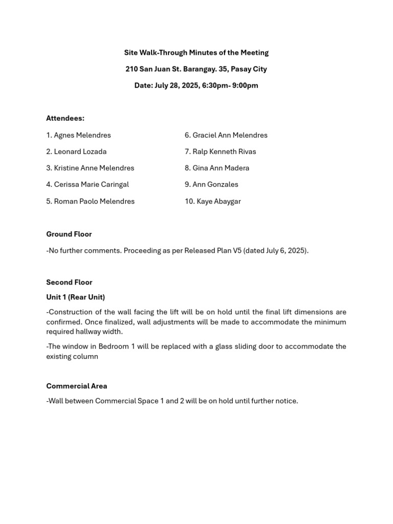 Revisions Confirmation VMCC | PDF | Door | Bedroom