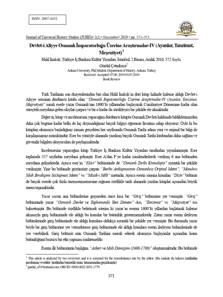 Devlet I Aliyye Osmanli Imparatorlugu Uz | PDF