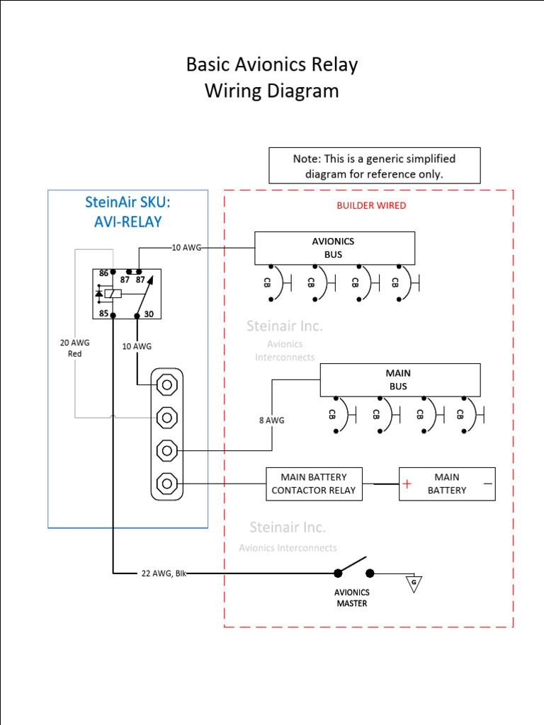 Basic Avionics Relay Wiring Diagram | PDF