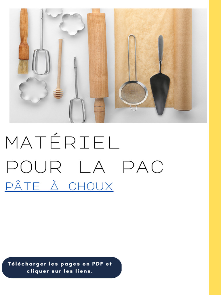 Matériel essentiel pour la pâtisserie | PDF | Cuisson