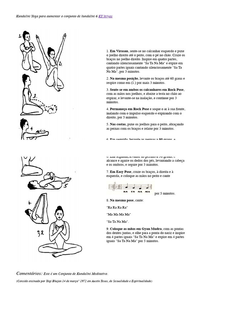 Kundalini Yoga Para Aumentar o Conjunto de Kundalini 6 | PDF