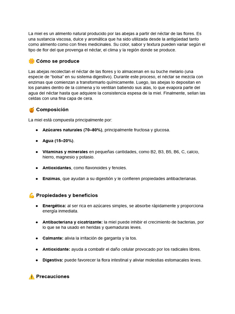 La Miel Pdf