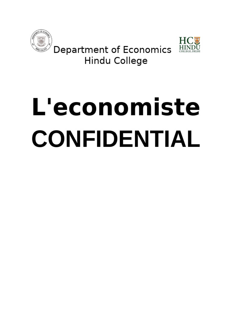 Department of Economics | PDF