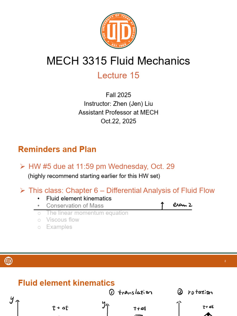 Lecture15 MECH3315 Oct22 | PDF | Rotation | Applied And ...