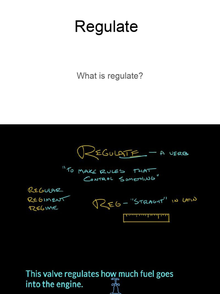 The Meaning of Regulate | PDF