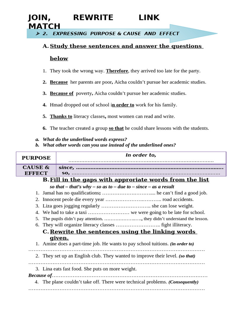 Linking Words 2 | PDF