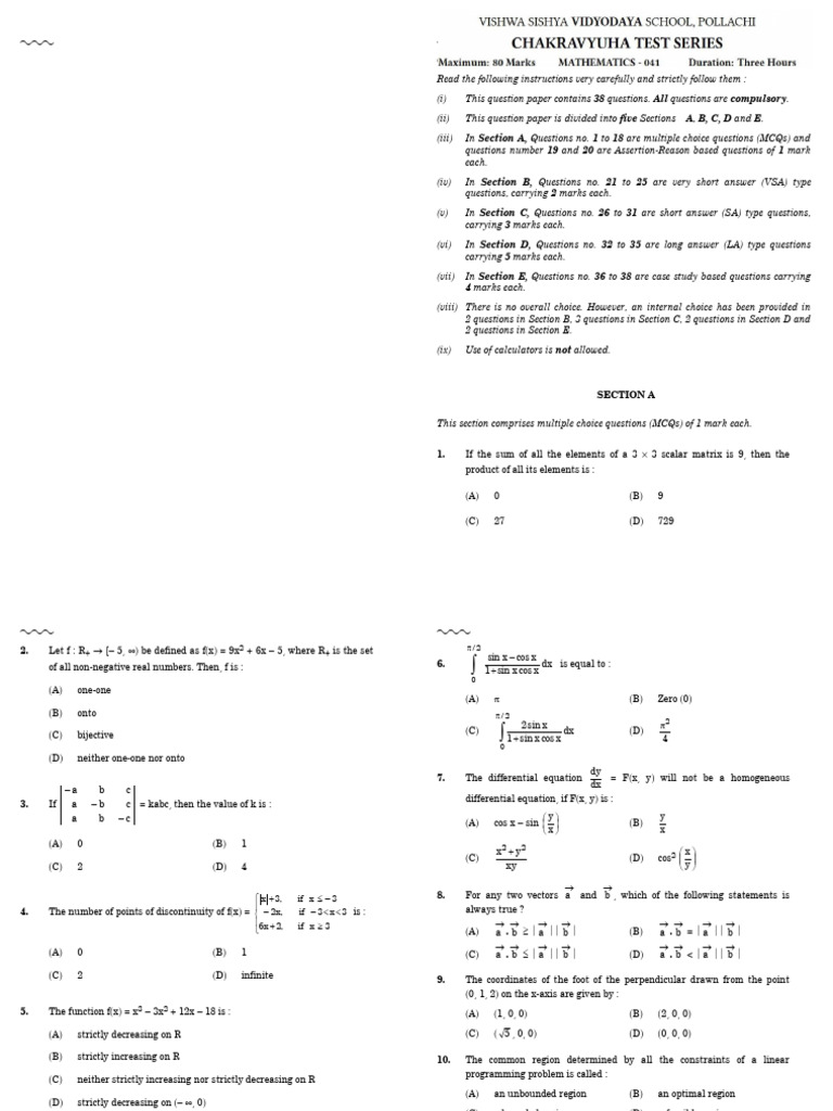Mock-3 | PDF | Function (Mathematics) | Fuel Economy In Automobiles