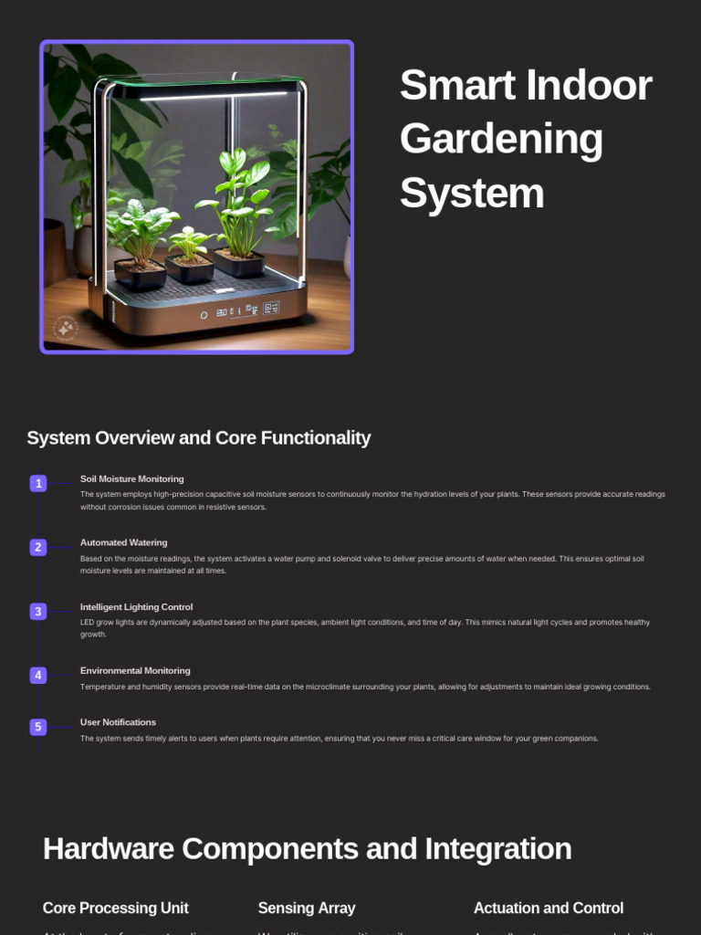 Smart Indoor Gardening System Cultivating Nature With Technology - PPTX ...