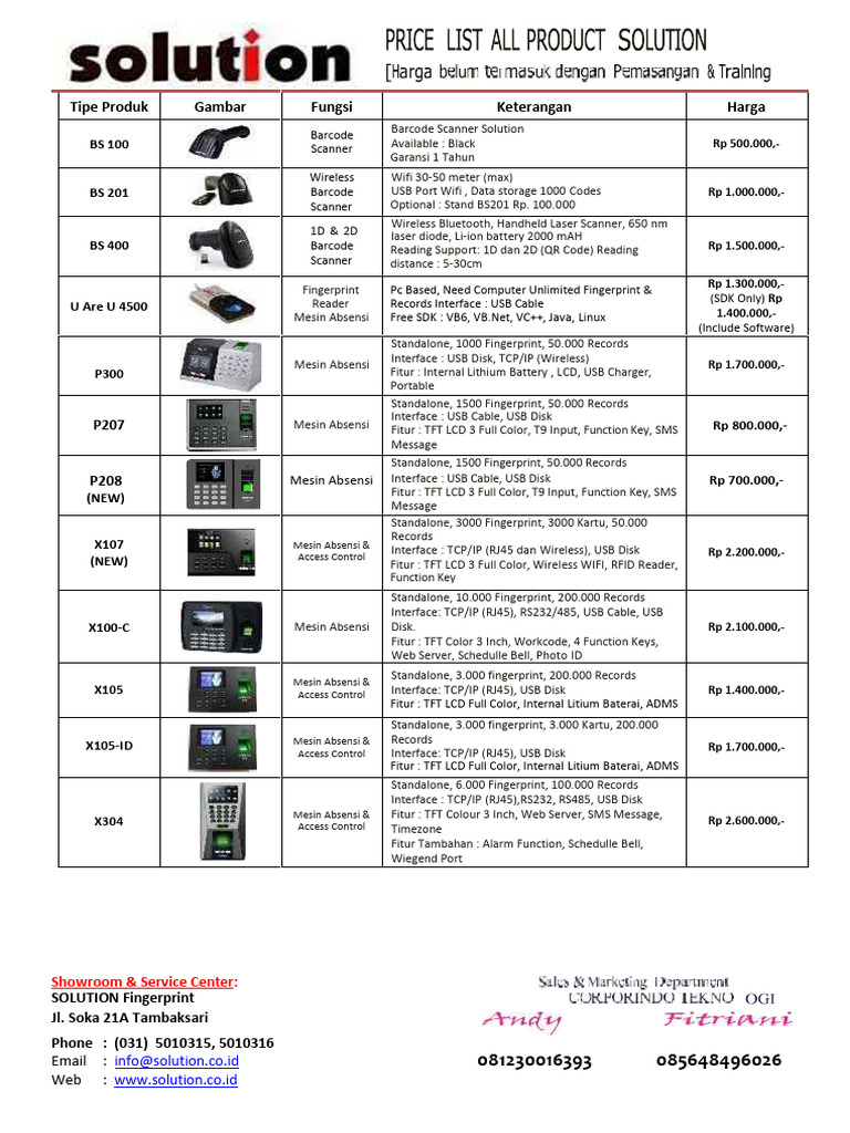Price List Solution NEW | PDF | Barcode | Access Control