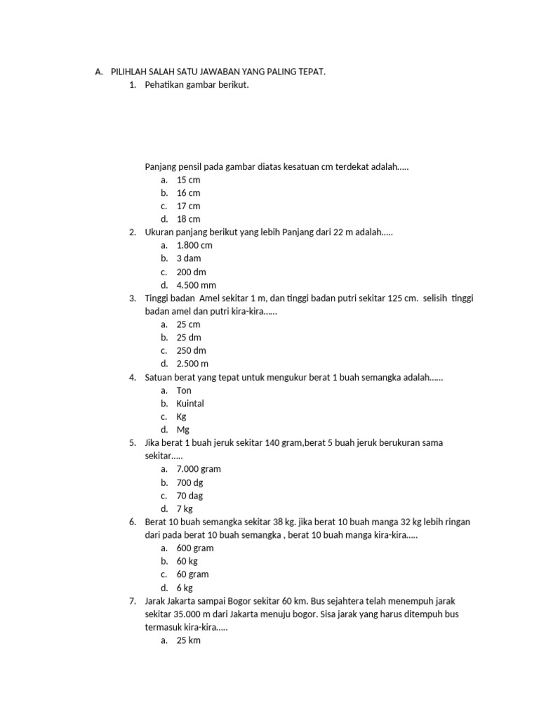 SOAL SAS MATEMATIKA | PDF