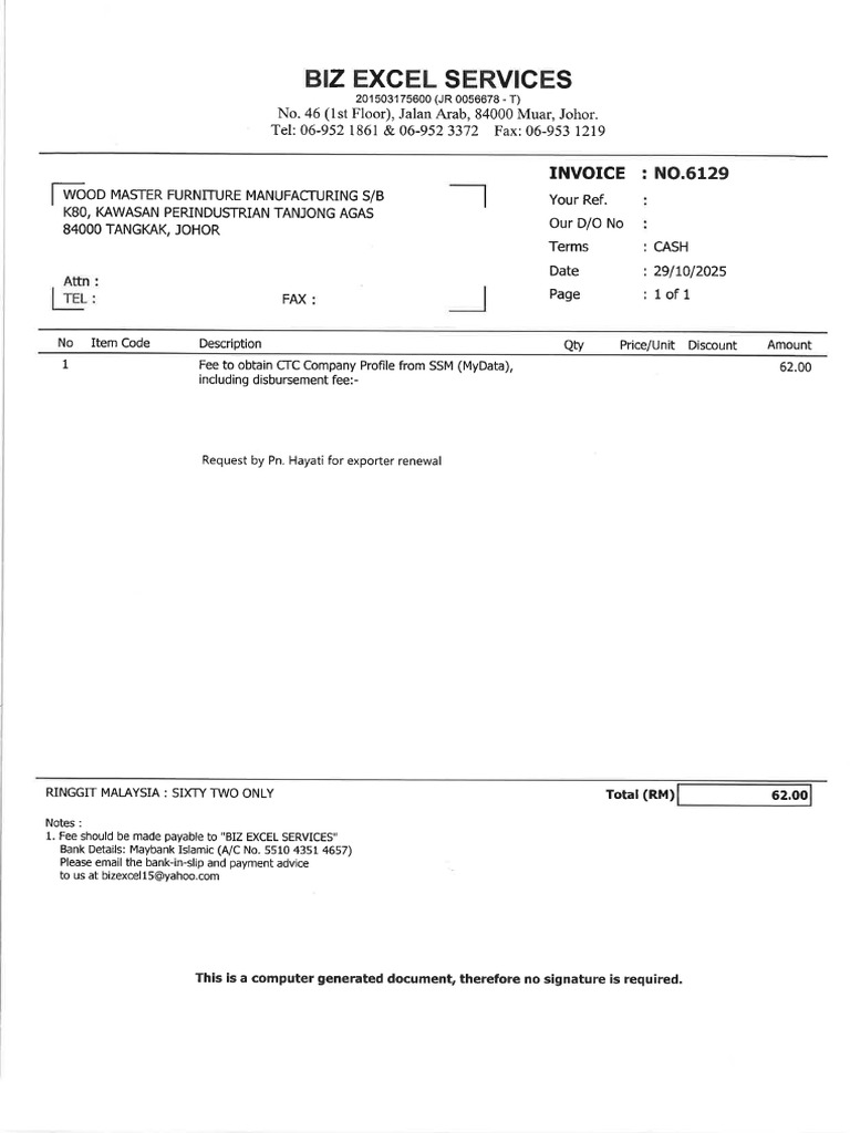 Invoice PurchaseCoFile (CTC) | PDF