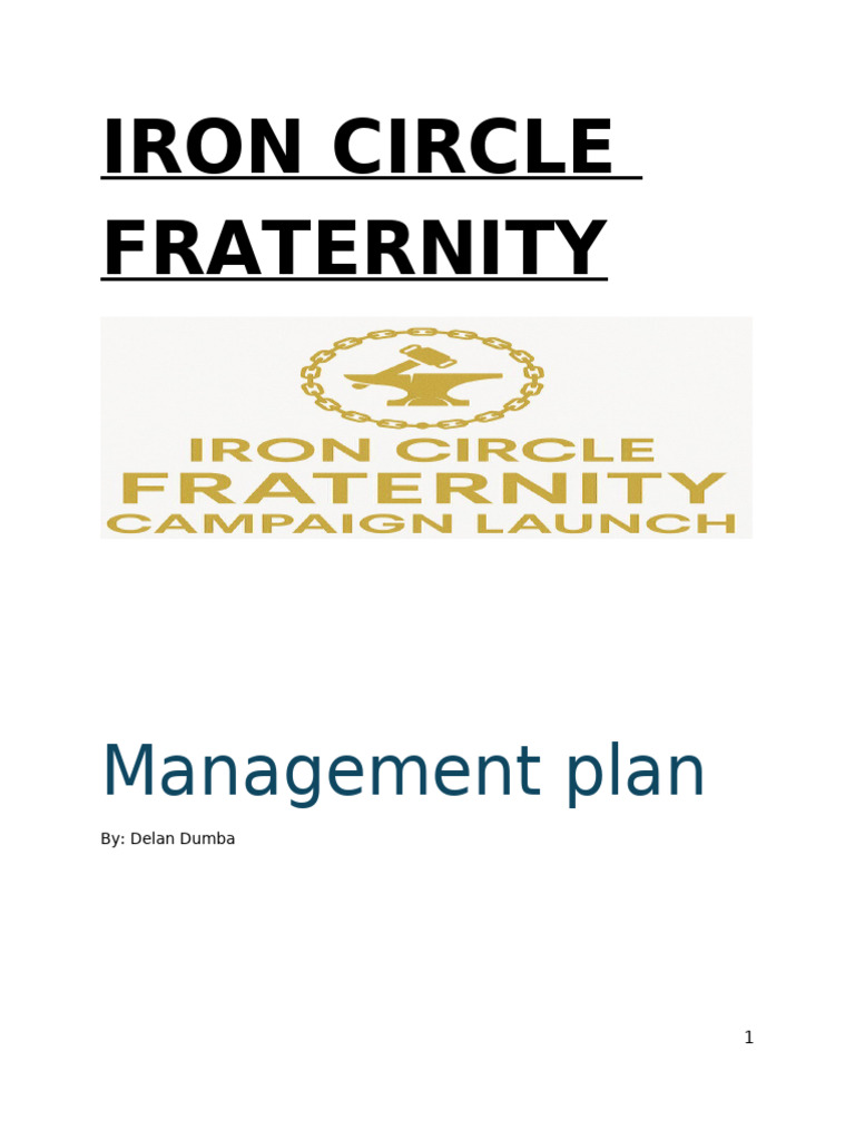 Iron Circle Fraternity Launch Plan | PDF | Risk | Expense