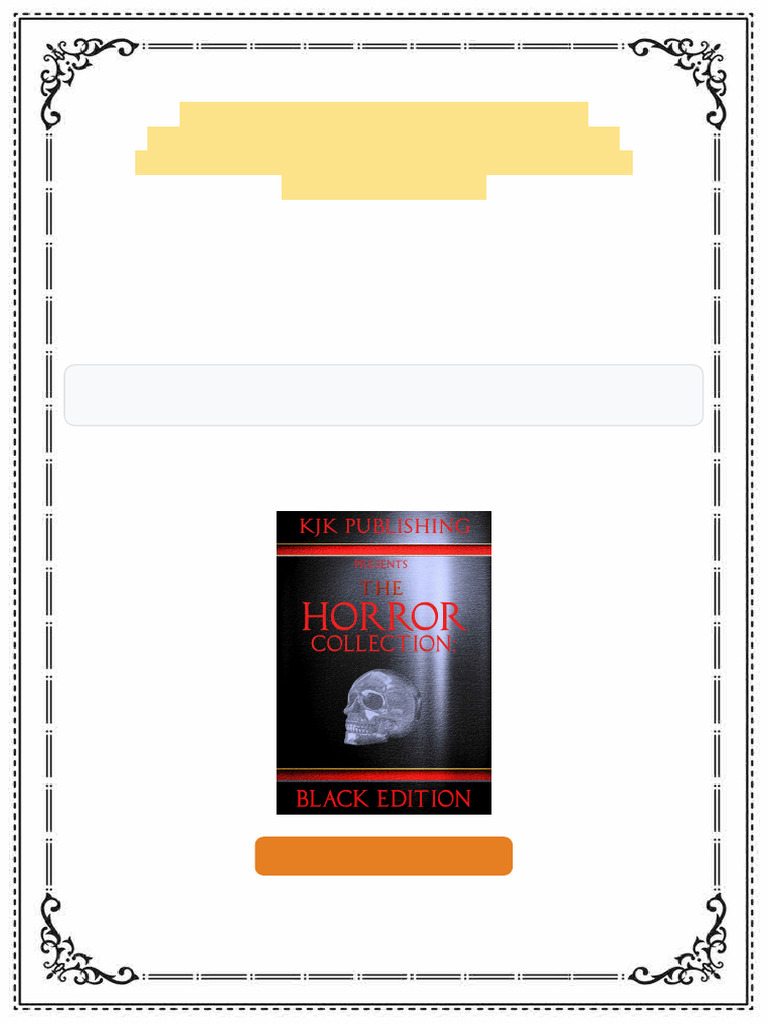 The Horror Collection Black Edition Kevin J Kennedy Richard Chizmar ...
