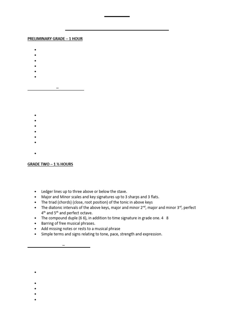 MUSON Music Theory Syllabus Overview | PDF | Minor Scale | Scale (Music)