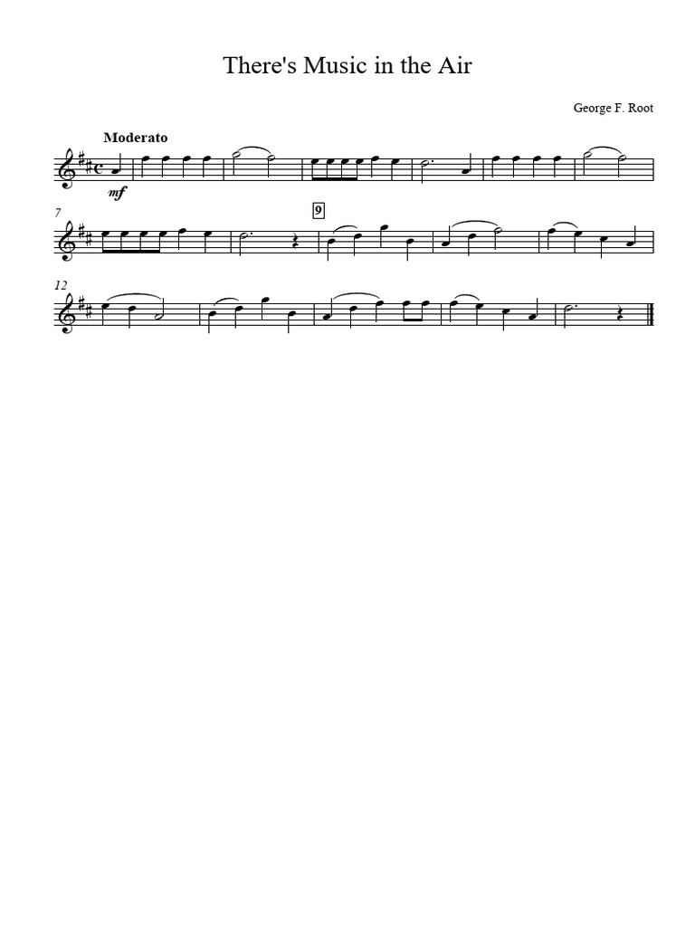 2 - ROOT, George F. - There's Music in The Air (Saxofone Básico) | PDF