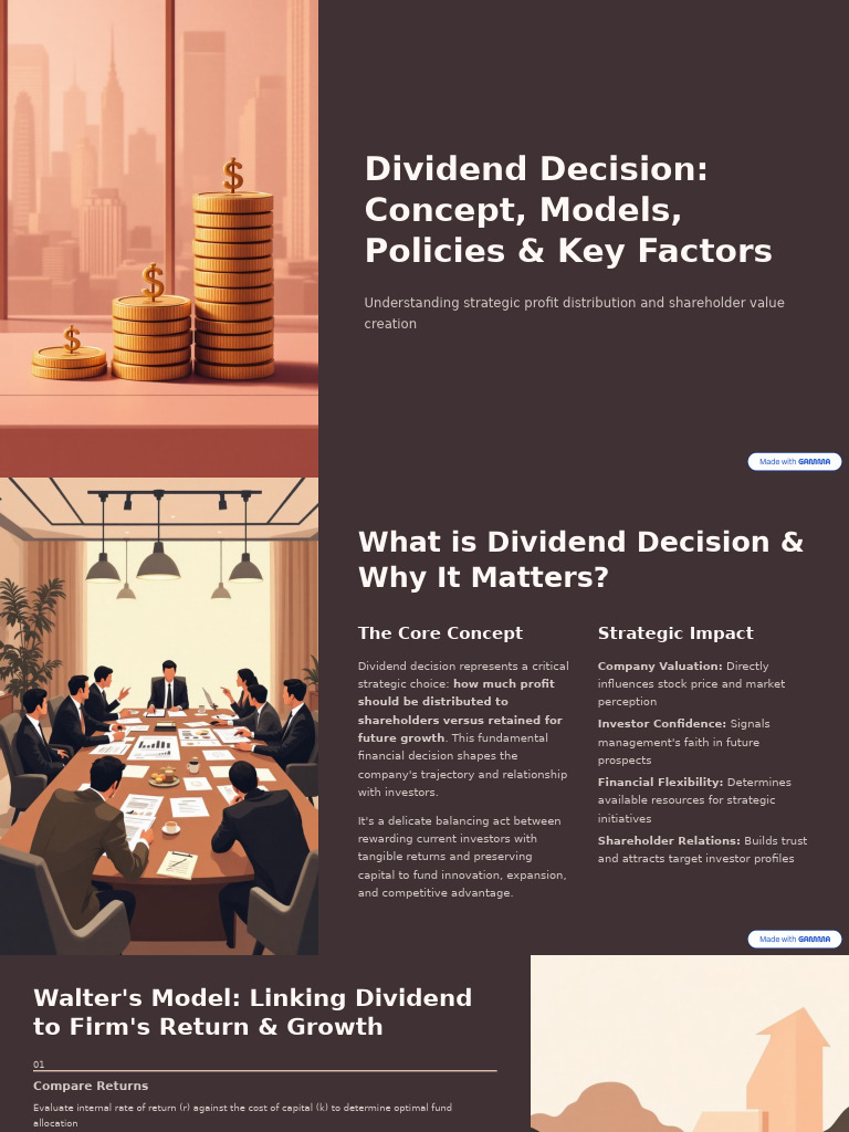Dividend Decision Concept Models Policies and Key Factors | PDF ...