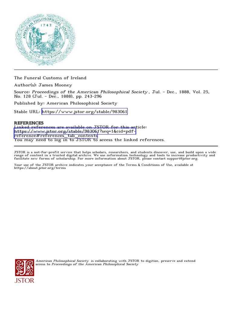 6 Funeral Customs Ireland - 250730 - 105844 | PDF | Burial | Funeral