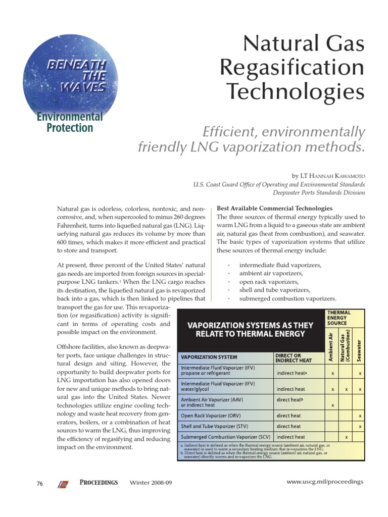 Natural Gas Regasification Technologies | PDF | Liquefied Natural Gas ...