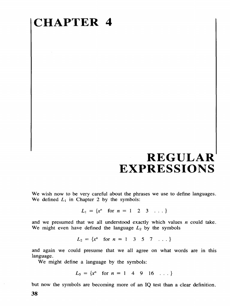 Chapter 4 of theory of automata | PDF | Regular Expression | String (Computer Science)