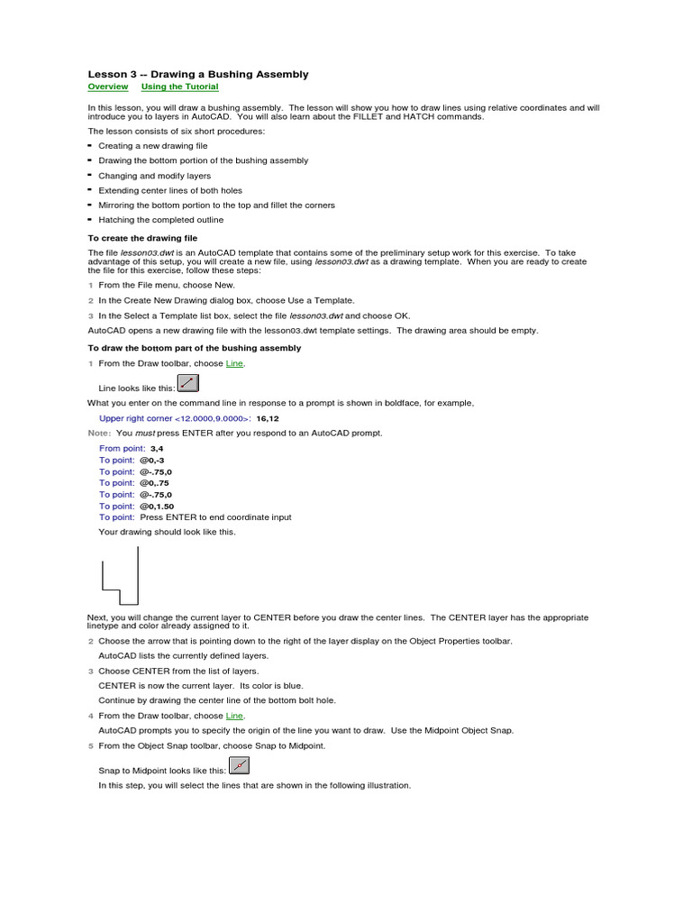 AutoCad Lesson 3 [TUT] | PDF | Perpendicular