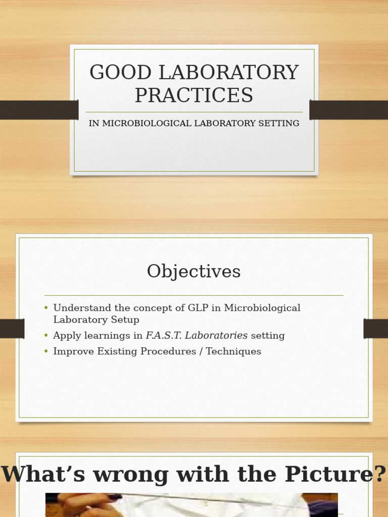 Good Laboratory Practices in Microbiology | PDF