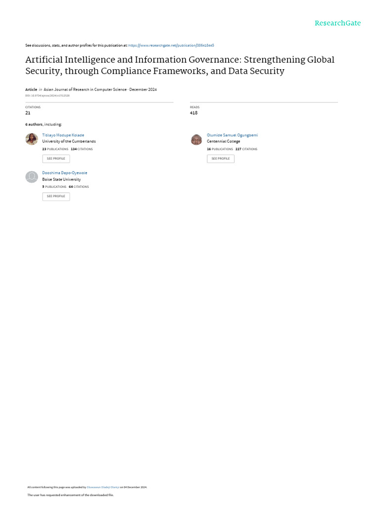 2024 Artificial Intelligence and Information Governance Enhancing ...