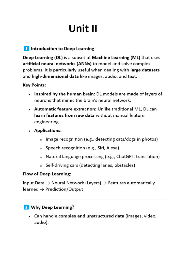 Unit II Deep Learning | PDF | Deep Learning | Machine Learning