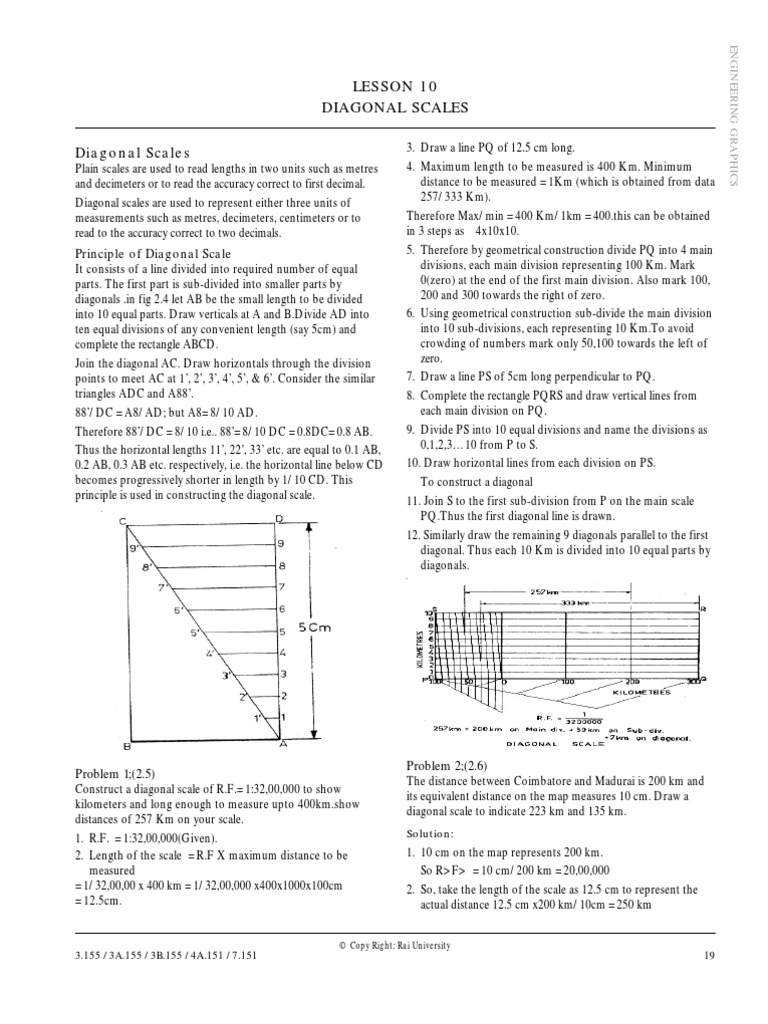 Lecture 10 Diagonal Scale Pdf Geometry Teaching Mathematics