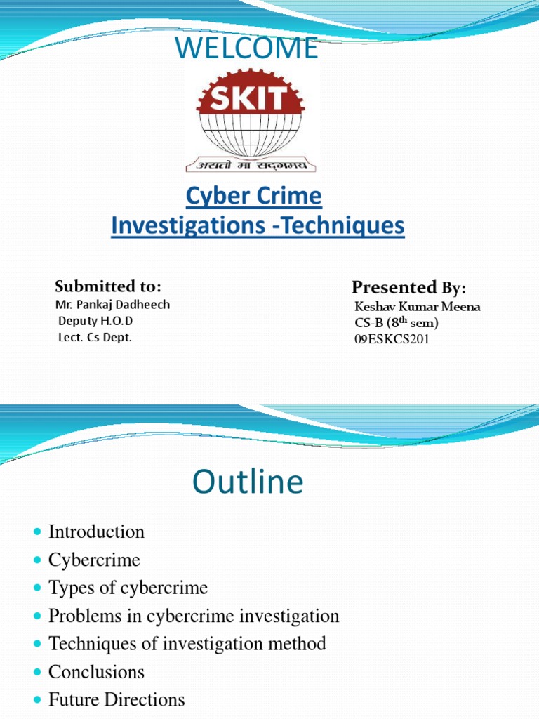 Cyber Crime Investigation Techniques | PDF | Cybercrime | Cyberwarfare
