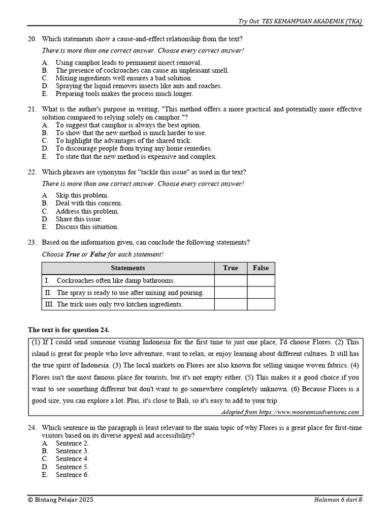 Academic Skills Test Practice Questions | PDF | Artificial Intelligence ...