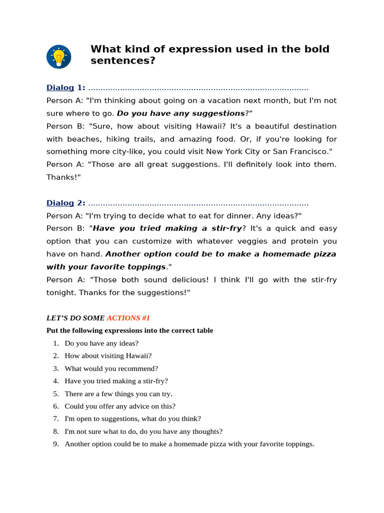 What Kind of Expression Used in The Bold Sentences | PDF | Chess ...