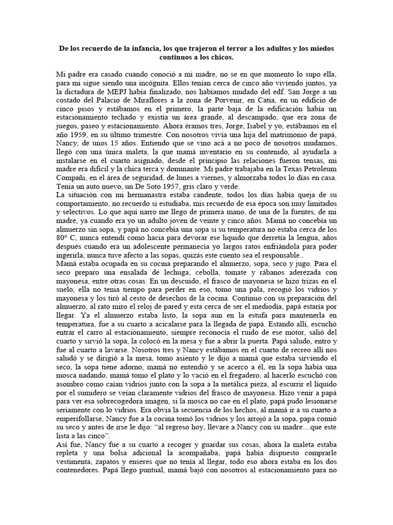 De Los Recuerdo de La Infancia | PDF | Cocina