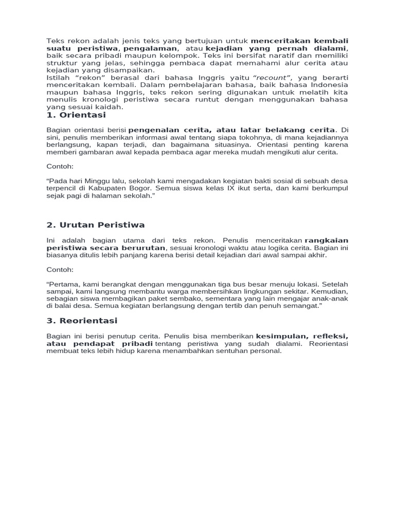 Teks Rekon | PDF