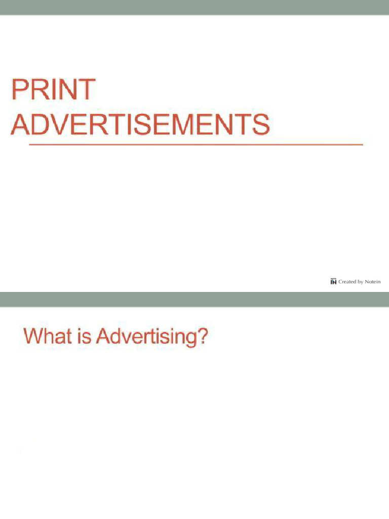 Print Advertisement | PDF
