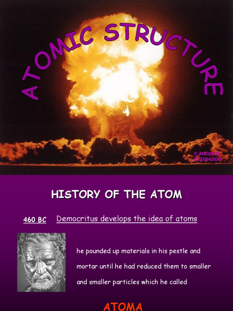 History and Structure of the Atom | PDF | Atoms | Atomic Nucleus
