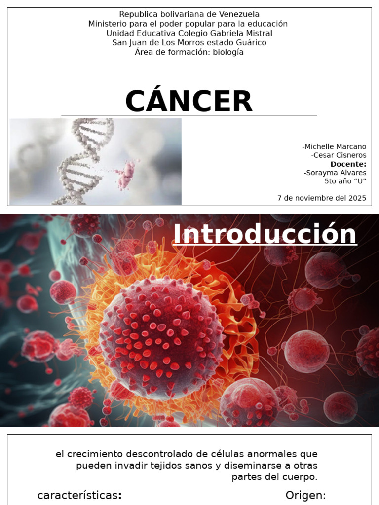 Cáncer. Michelle y Cesar - 011644 | PDF | Cáncer | Neoplasias