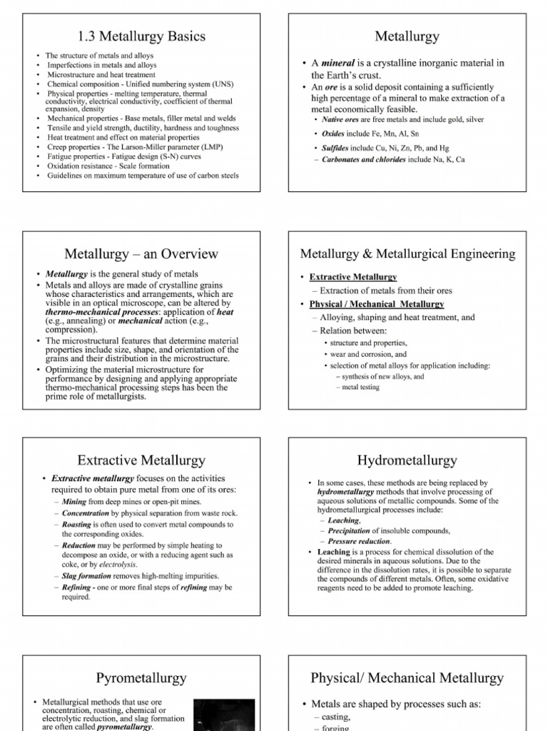 Metallurgy Fundamentals and Processes | PDF | Metallurgy | Crystal ...