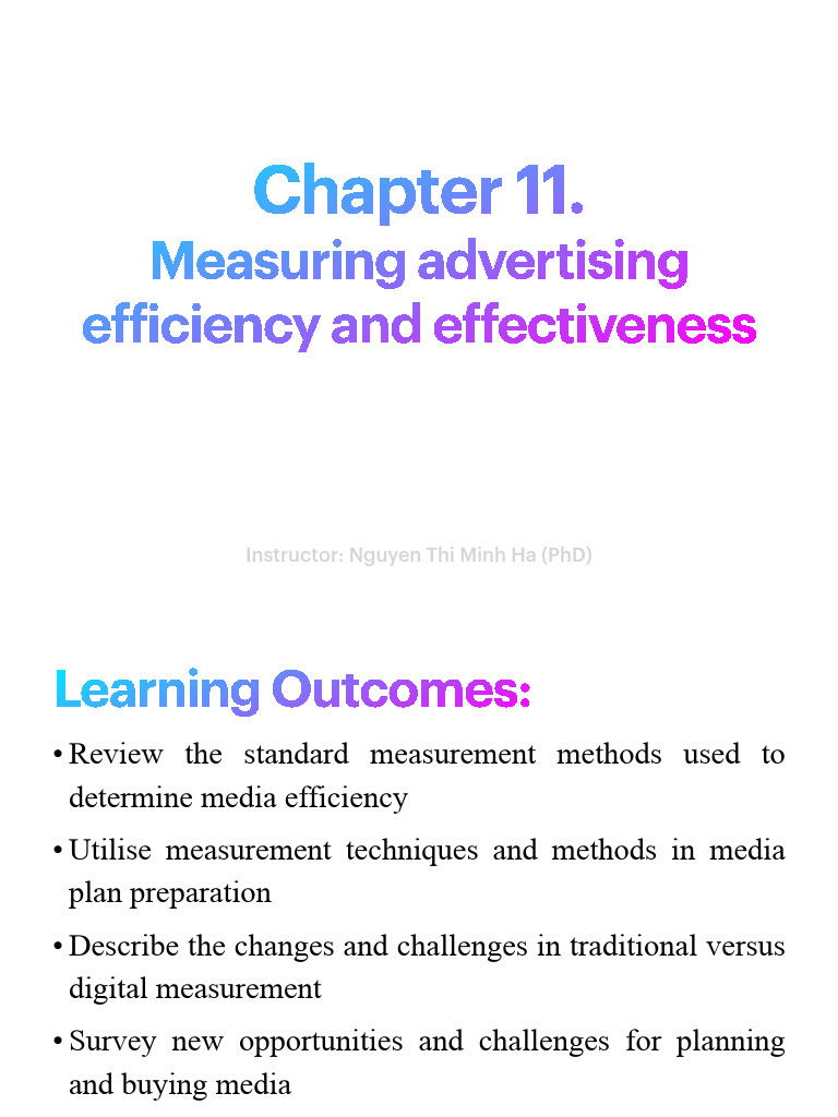 Chapter 11. Measuring Advertising Efficiency and Effectiveness | PDF ...