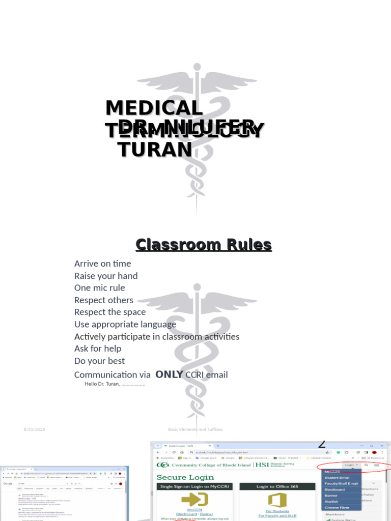 Basic Terminology and Suffixes HS (STUDENT) | PDF | Medical Specialties