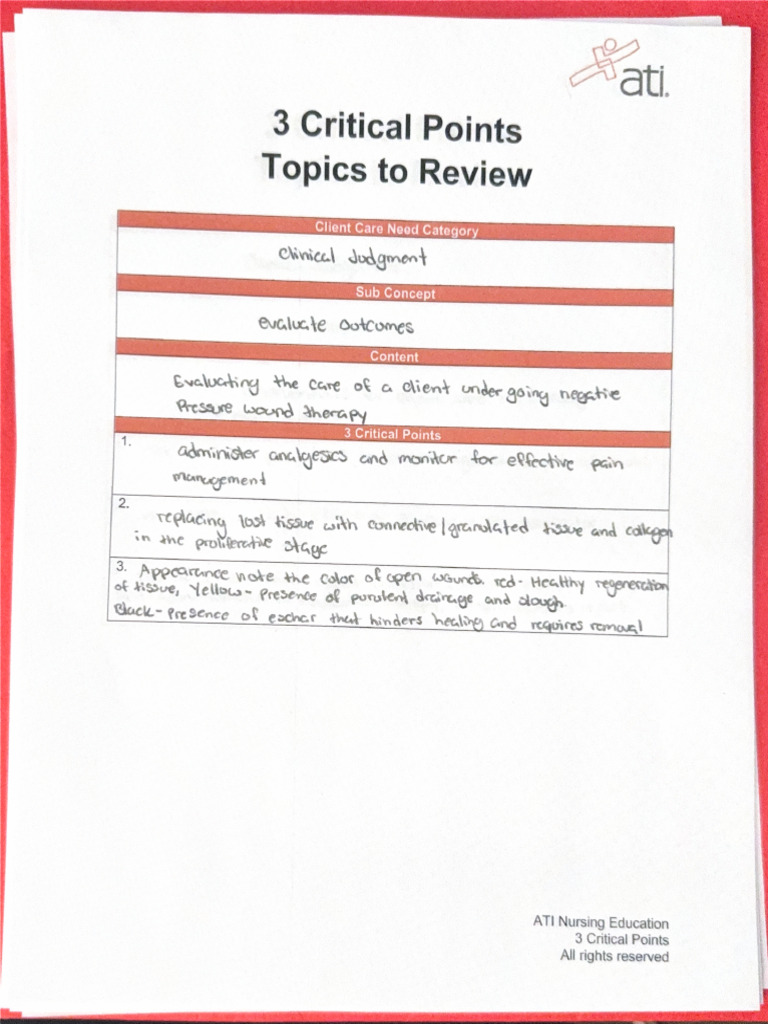 Ati 3 Critical Points | PDF