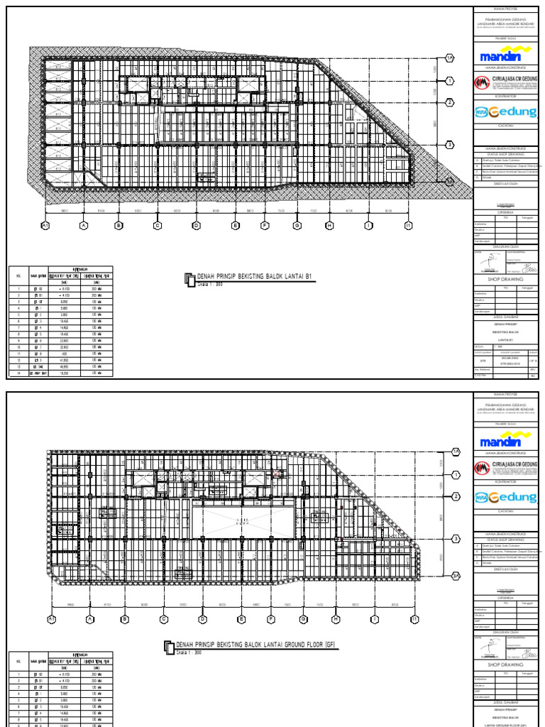 Wg Mk Eng Str Sdg 010 (Denah Bekisting Plat & Balok) | PDF