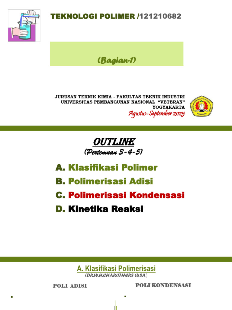 Pertemuan 3 - Polimerisasi Adisi - 20251 - Compressed | PDF