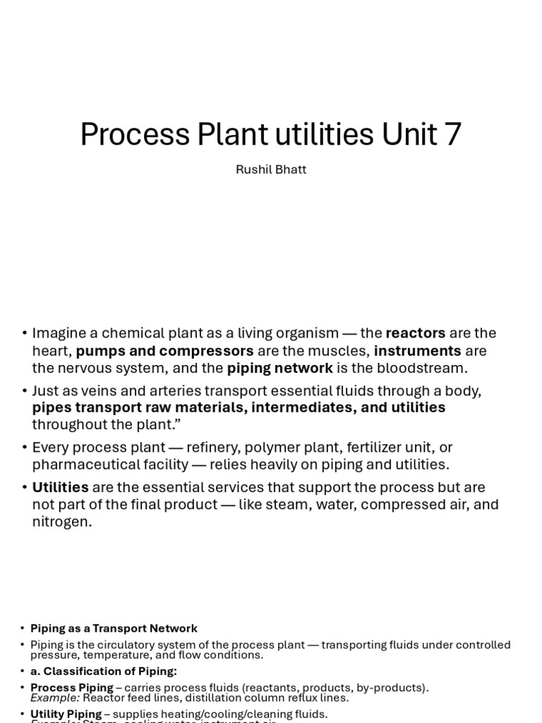 Process Plant Utilities Unit 7 | PDF | Nondestructive Testing | Pipe ...
