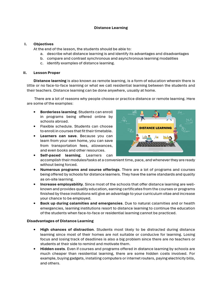 Distance Learning Async Activity 1 | PDF | Distance Education ...