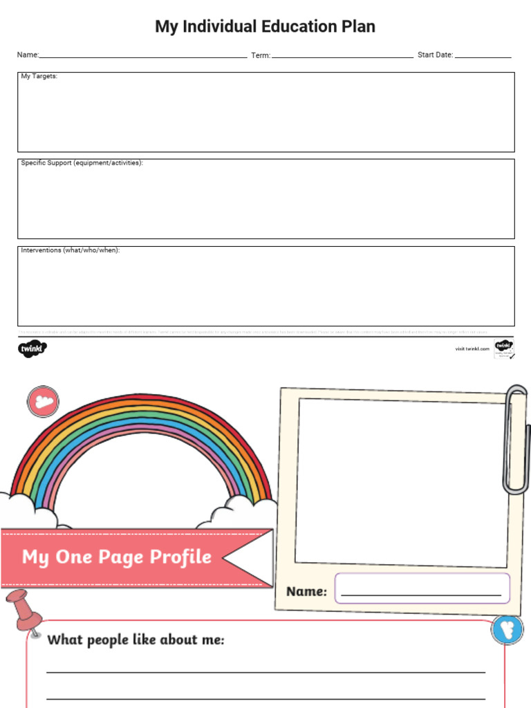 T 1708079575c Iep One Page Profile Editable Ver 1 | PDF