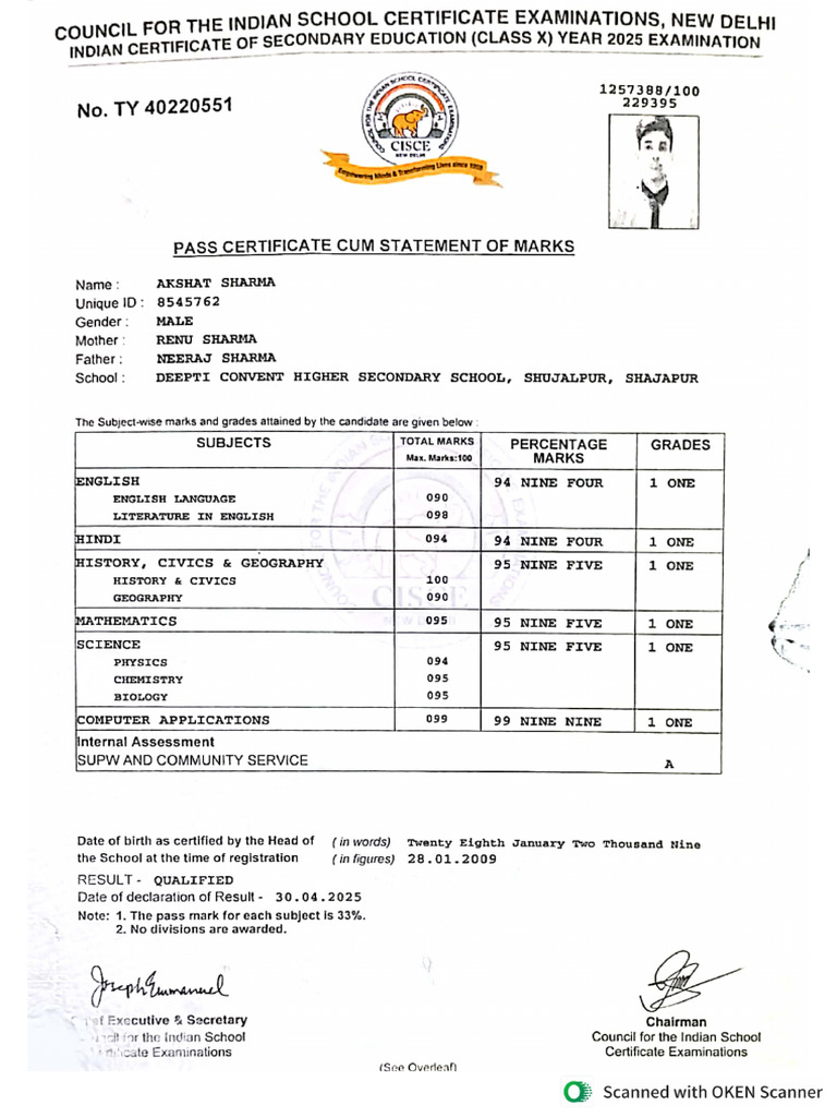 Mark Sheet | PDF