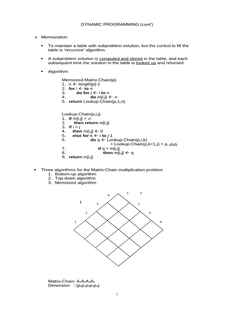 2. Memoization | PDF | Dynamic Programming | Algorithms