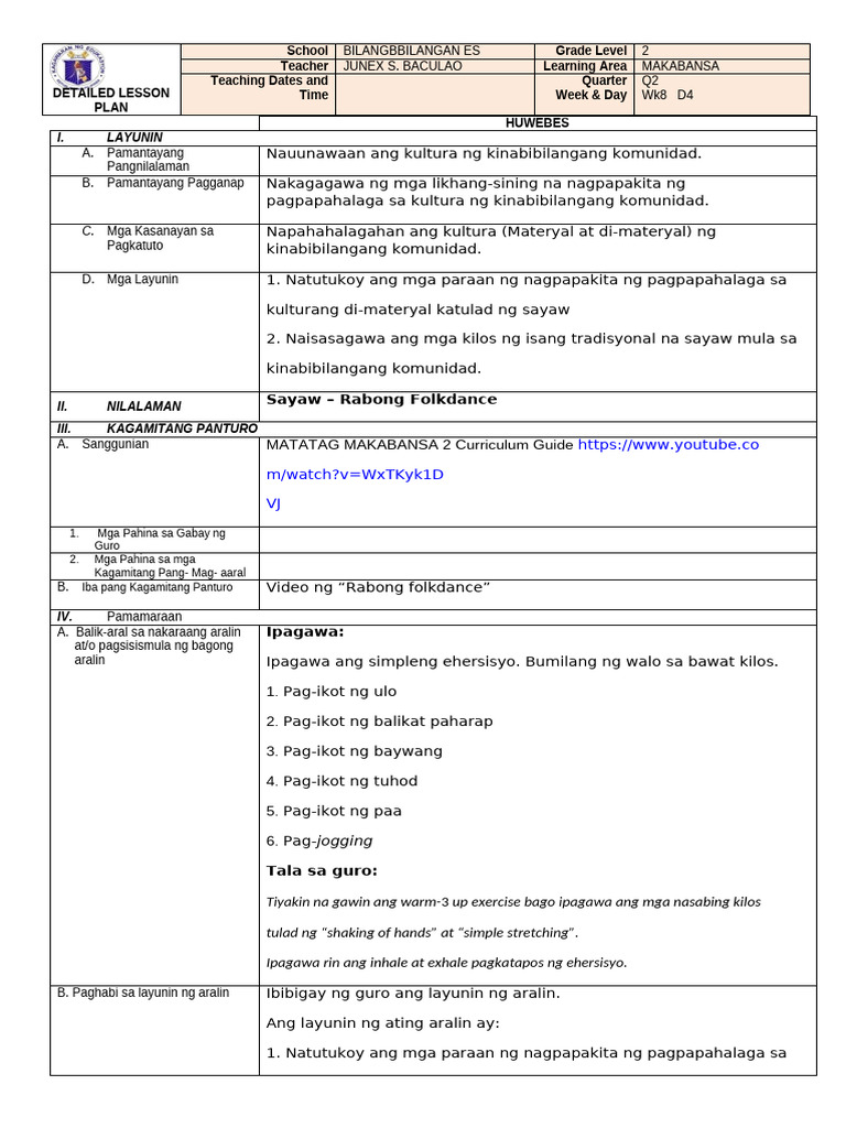 DLP-MAKABANSA-Q2-WK8-D4 | PDF