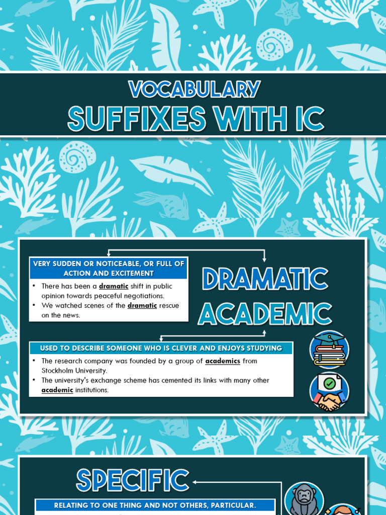 Vocabulary Suffixes IC | PDF